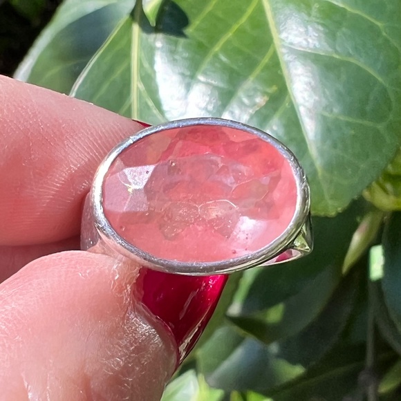 Jewelry | Vintage Janice Girardi Jgd Large Pink Cherry Quartz Ring 925 ...